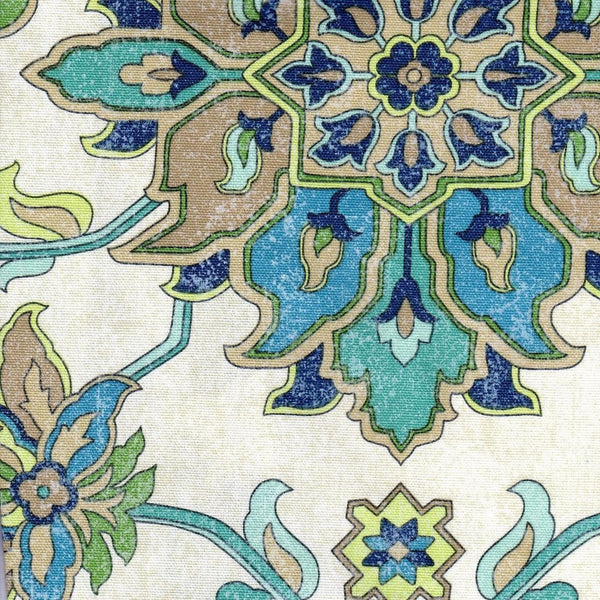 Empress Swag Valance in Brooklyn Ocean Jacobean Floral – Carolina Linens